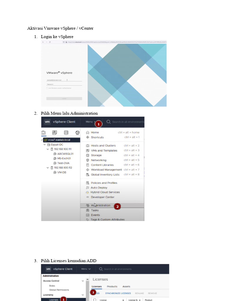 Aktivasi Vmware Vsphere | PDF