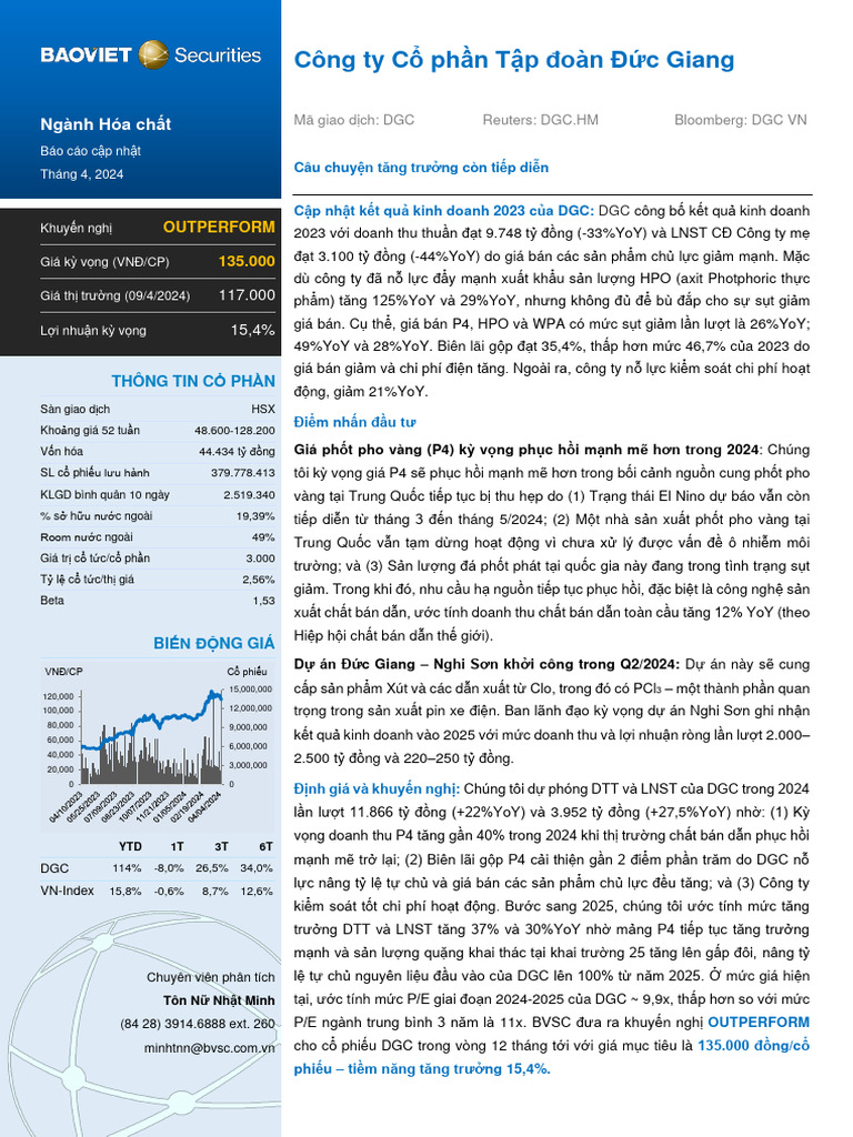 bvsc báo cáo cập nhật dgc 042024 | PDF