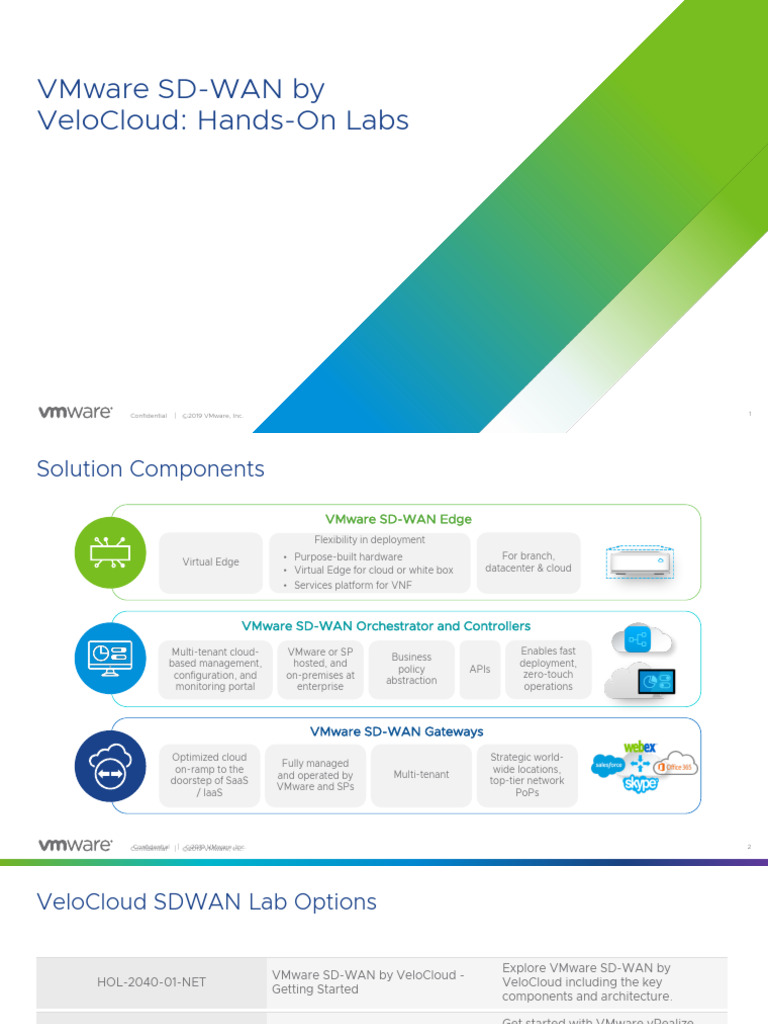 VMware SD-WAN by VeloCloud Hands-On Lab | PDF | Cloud Computing ...