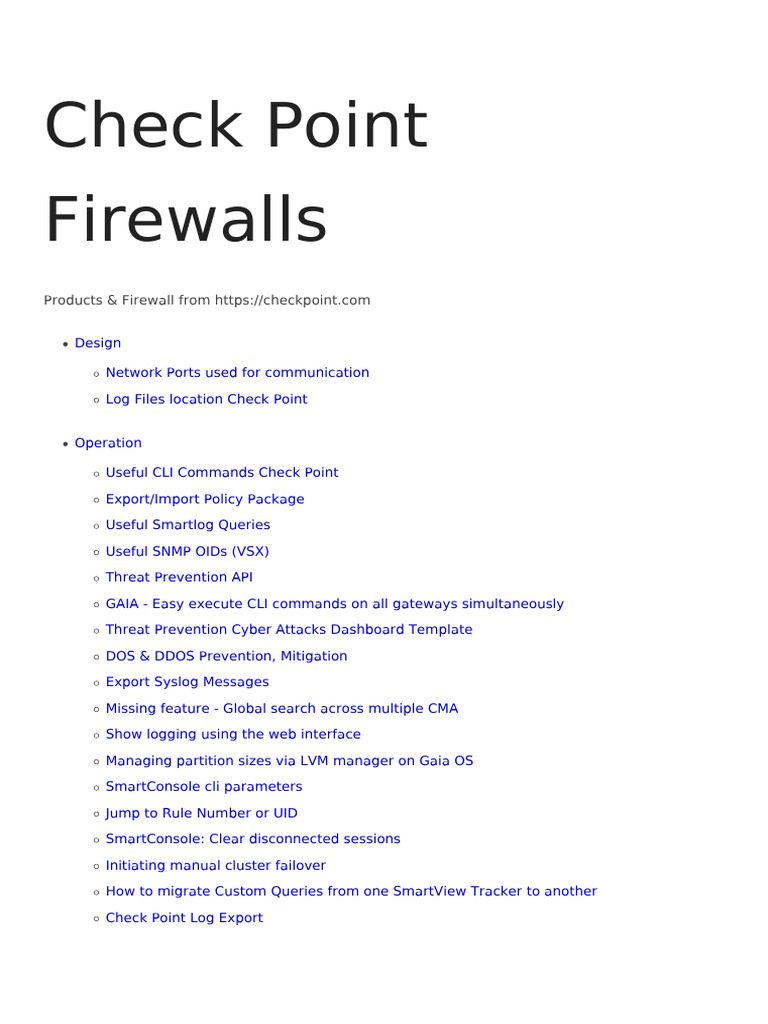check-point-firewalls | PDF | Denial Of Service Attack | Firewall (Computing)