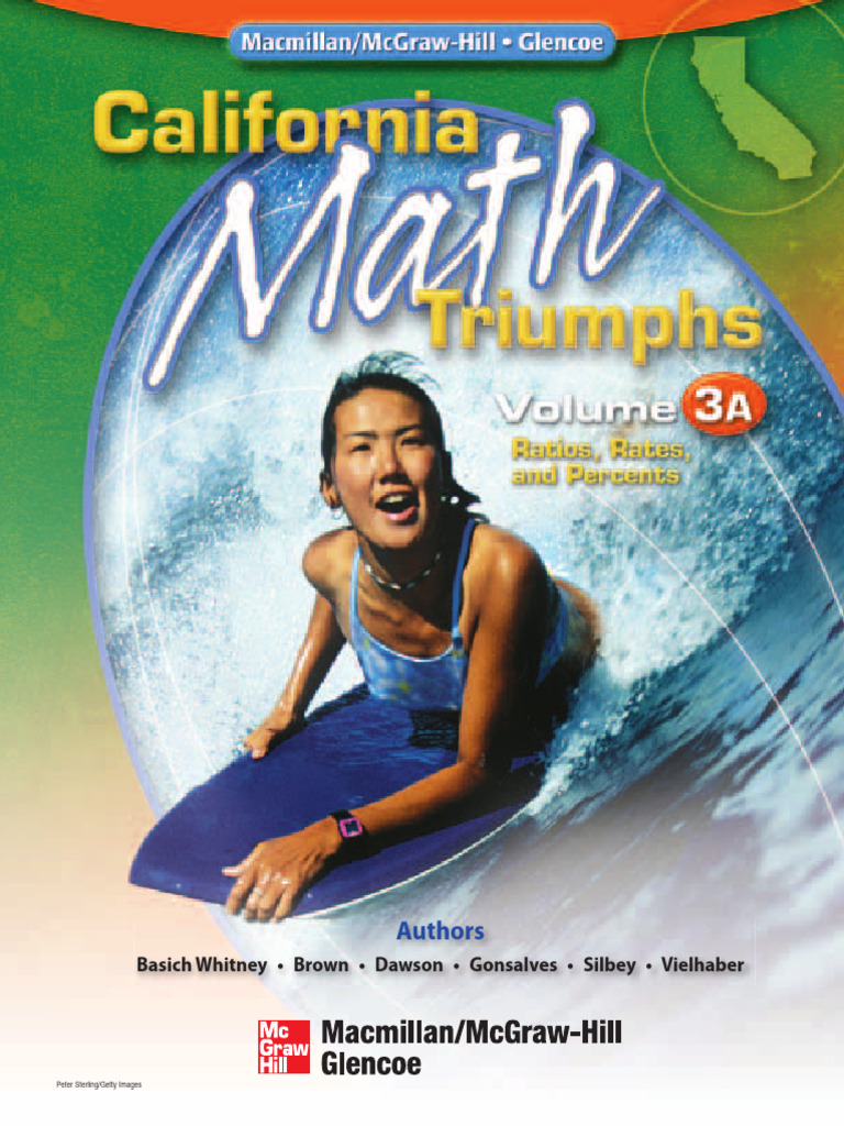 Glencoe - California Math Triumphs Volume 3 Ratios Rates and Percents ...