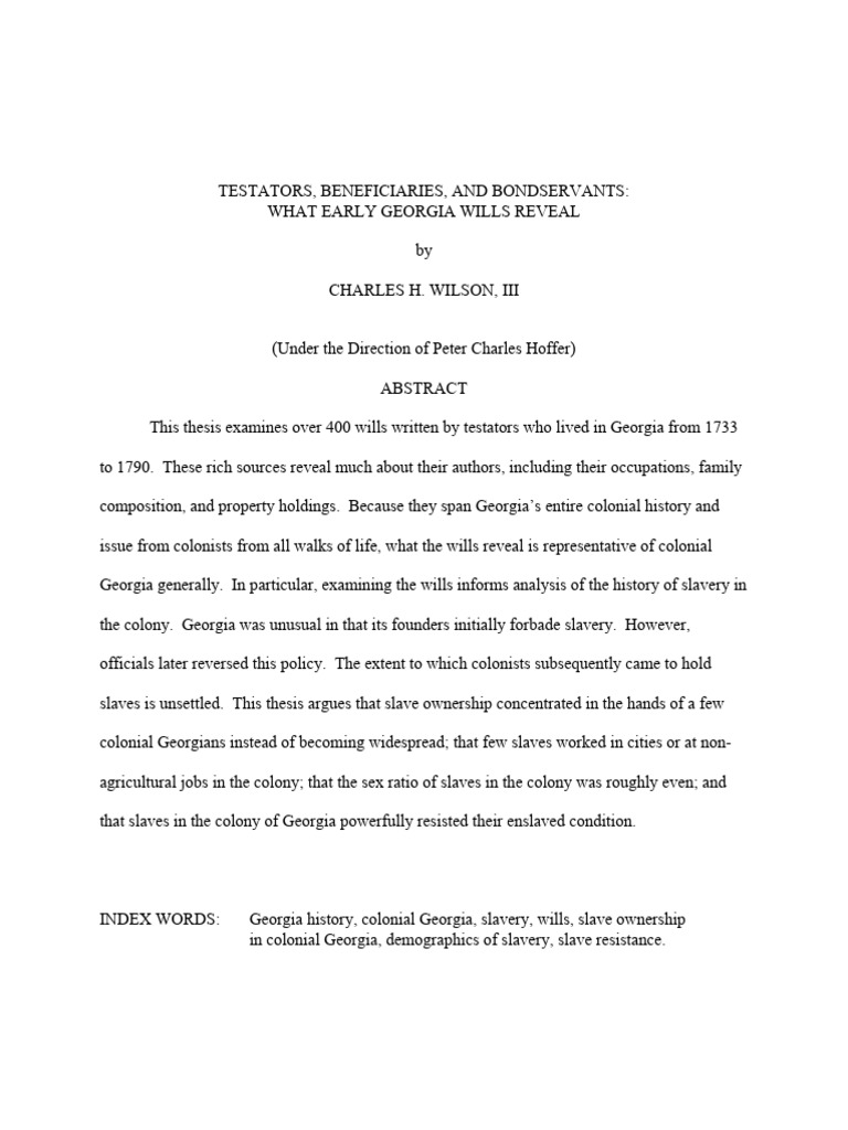 Wilson Charles H 200605 Ma | PDF | Will And Testament | Slavery