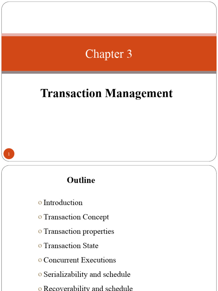 CH-3 Transaction Management | PDF | Database Transaction | Acid