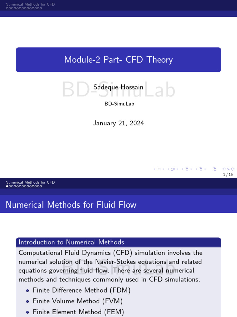 Module 2 Numerical Methods Pdf Computational Fluid Dynamics Numerical Analysis