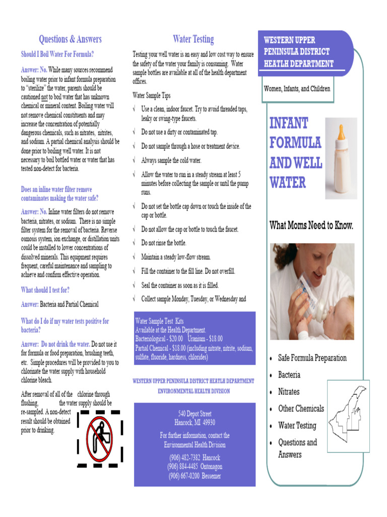 Infant Formula and Well Water | PDF | Nitrate | Water