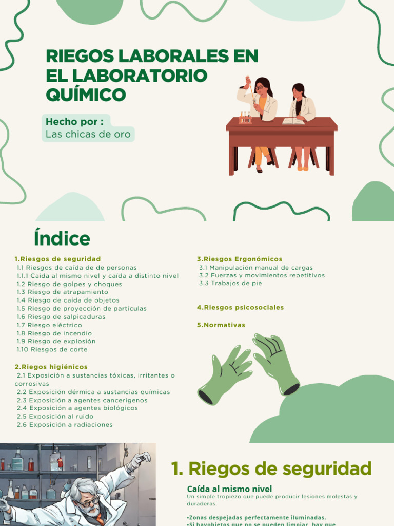 Presentación Quimica Ilustrado Verde | PDF | Laboratorios | Factores humanos y ergonomía