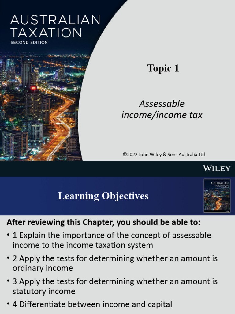 Understanding Assessable Income in Taxation | PDF | Income | Taxes