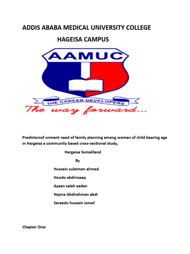 Addis Ababa Medical University College Thesis (2) HH | PDF | Family ...
