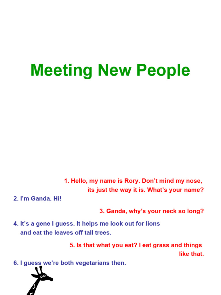 WEEK 1 - Meeting New People | PDF