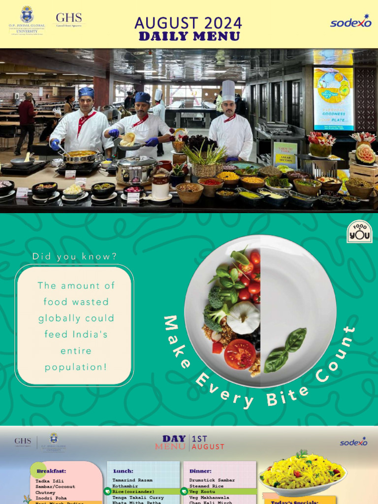 JGU Dining Menu August 2024 | PDF | Curry | Lunch
