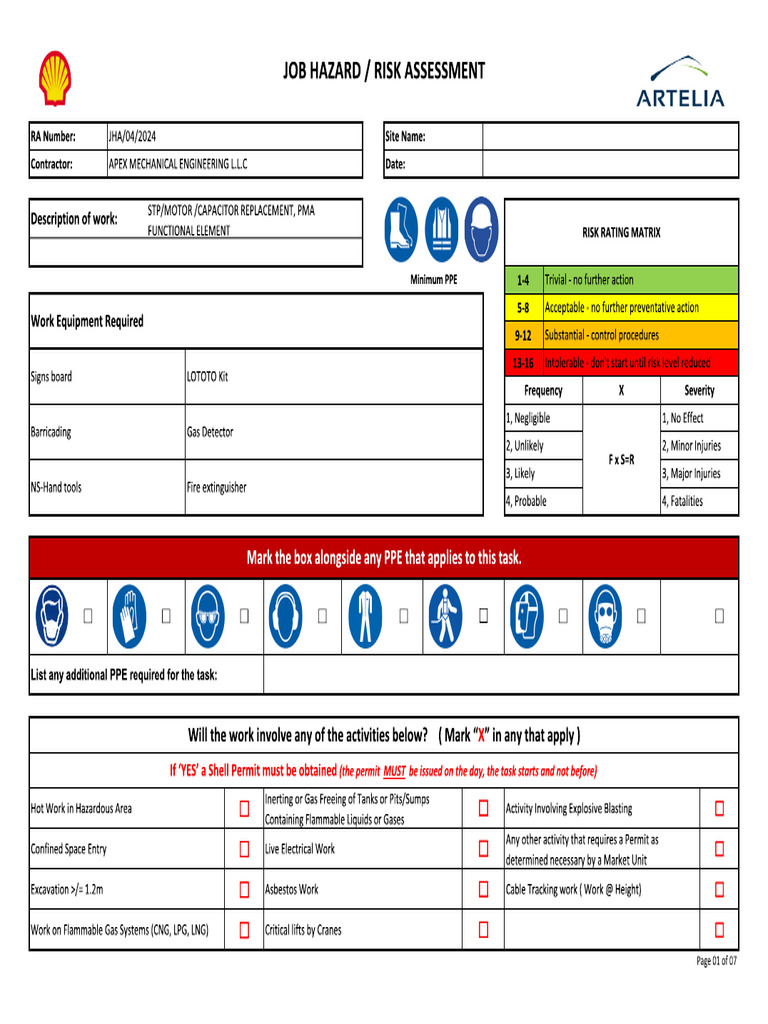Artelia JHA-04-2024-STP PMA 1 of 7 | PDF