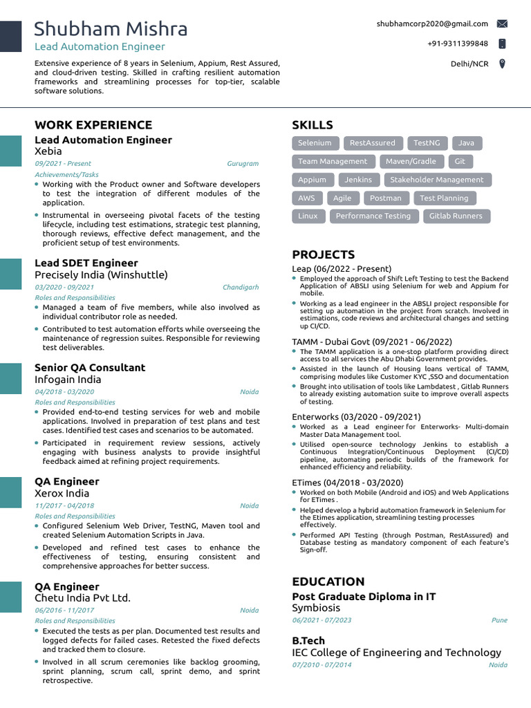Shubham Resume Automation | PDF | Software Testing | Scrum (Software ...