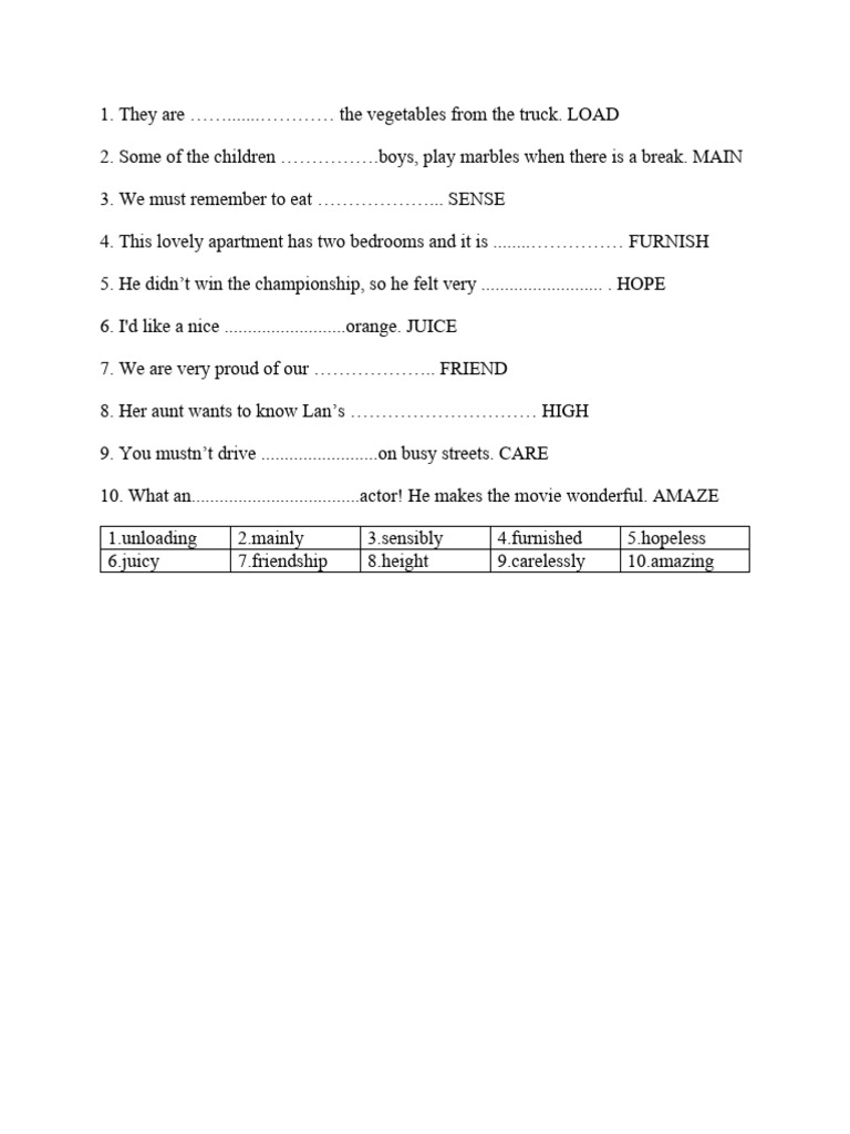 Vocabulary Fill-in-the-Blank Quiz | PDF | Sports & Recreation | Cooking ...