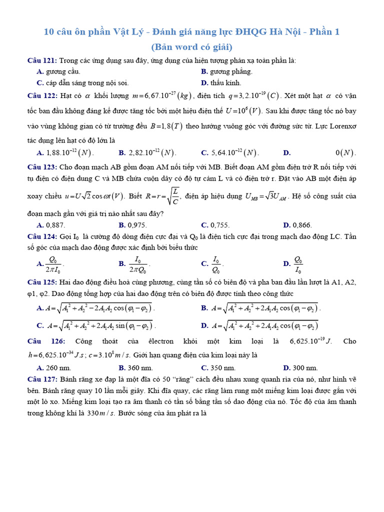 150 Cã U ã N Pháº N Váº T Lã ä ã Nh Giã Nä Ng Lá C ä Hqg Hã Ná I ä ã
