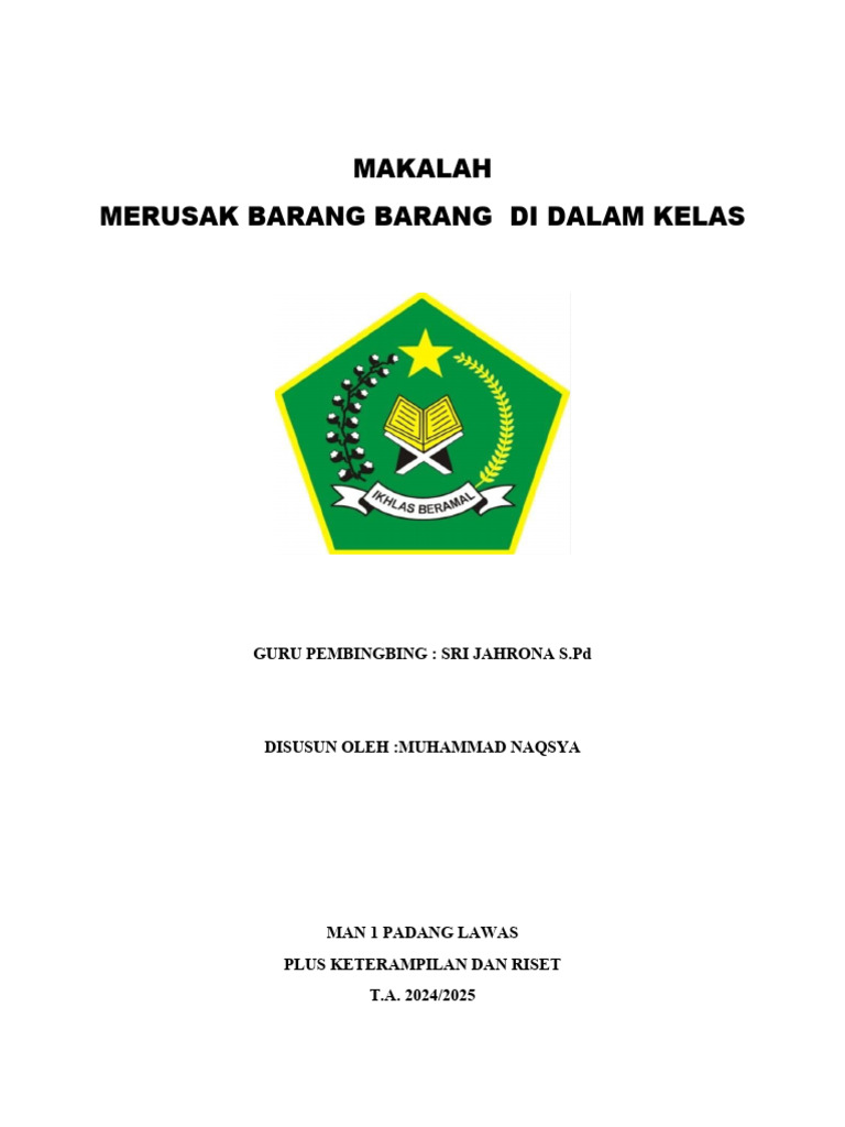 Dampak Merusak Barang di Kelas | PDF | Sains & Matematika