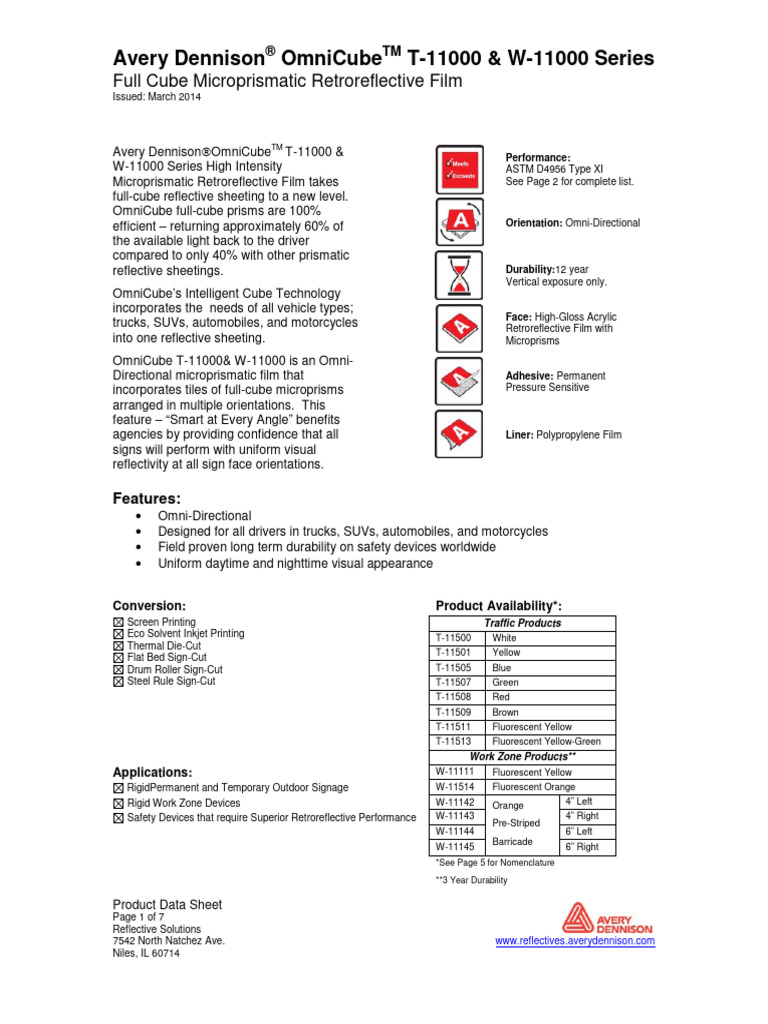 Avery - T-11000 | PDF