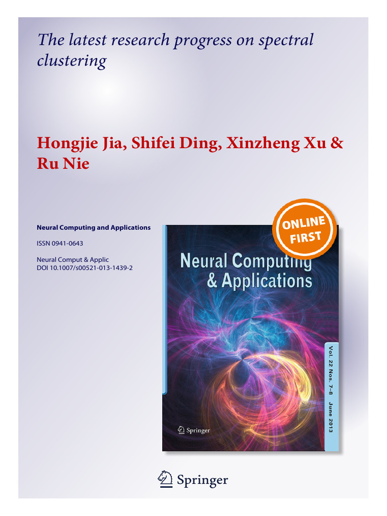 SpectralClusteringSurvey | PDF | Eigenvalues And Eigenvectors | Cluster Analysis