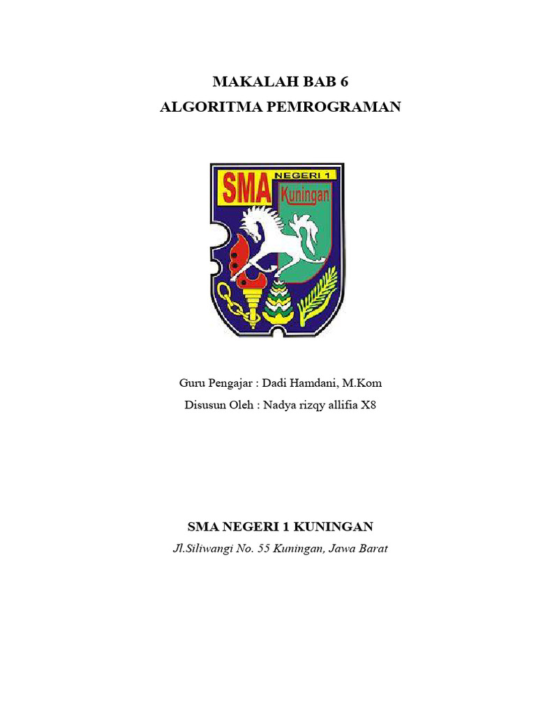Algoritma Pemrograman C++ dan Tipe Data | PDF