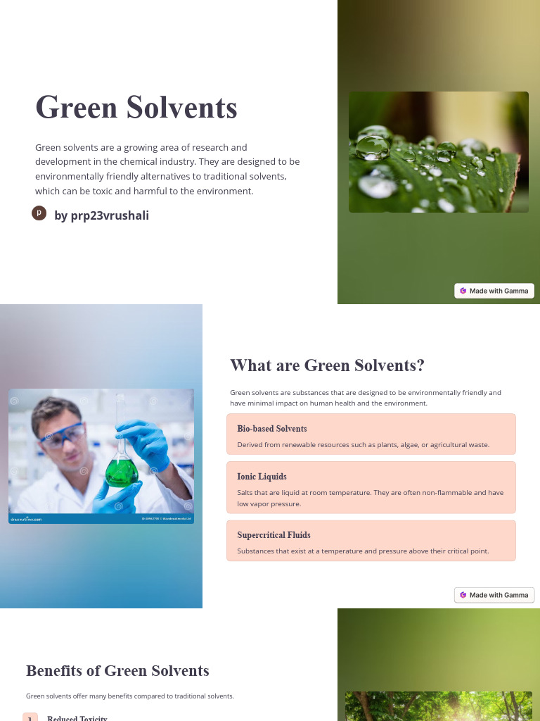 Green Solvents | PDF | Supercritical Fluid | Solvent