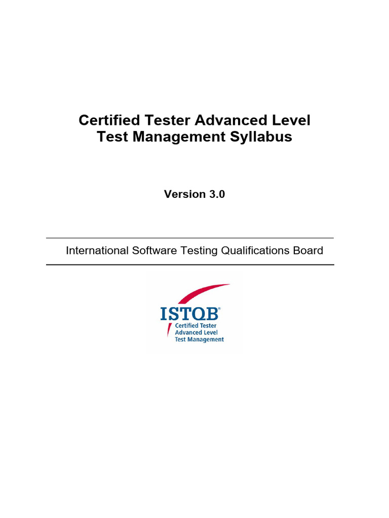 ISTQB CTAL-TM Syllabus v3.0 Brightest | PDF | Software Development ...