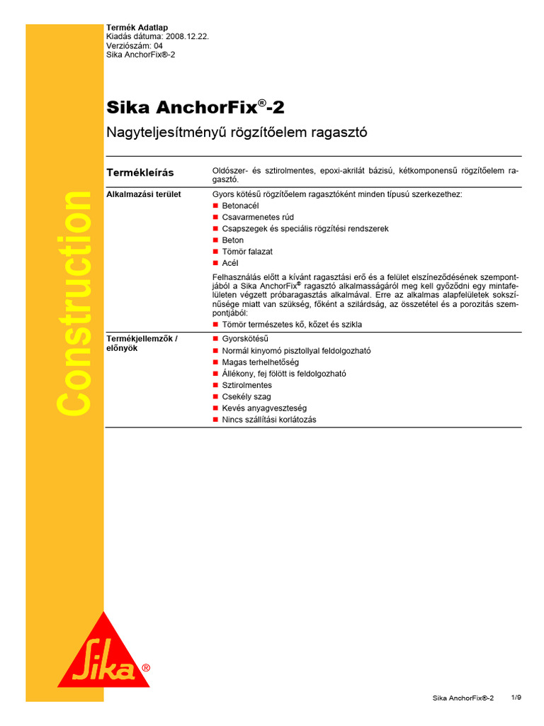 Sika Anchorfix 2 Hu04ta | PDF