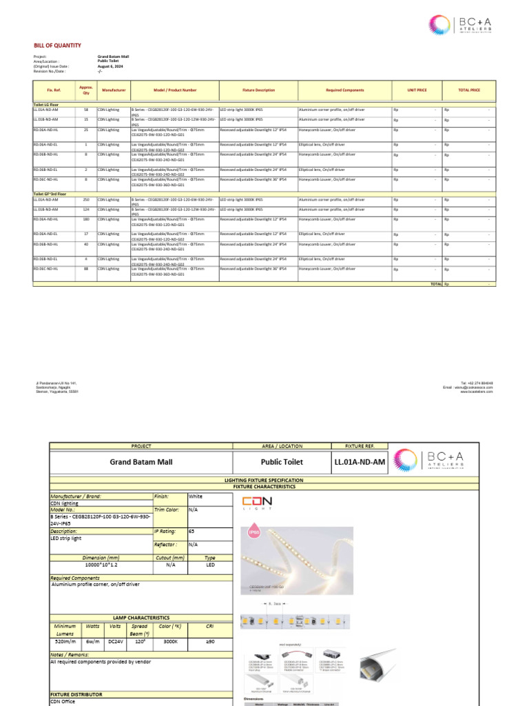 Cutsheet Public Toilet | PDF | Lighting | Building Technology