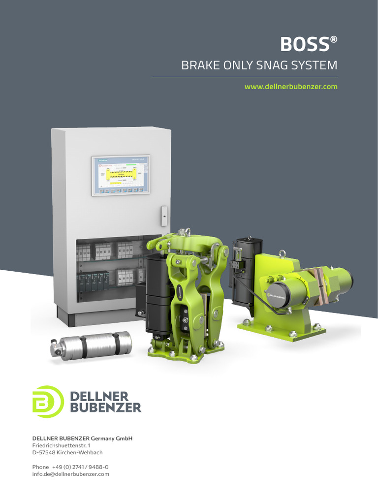 Dellner Bubenzer BOSS Brochure | PDF | Brake | Crane (Machine)