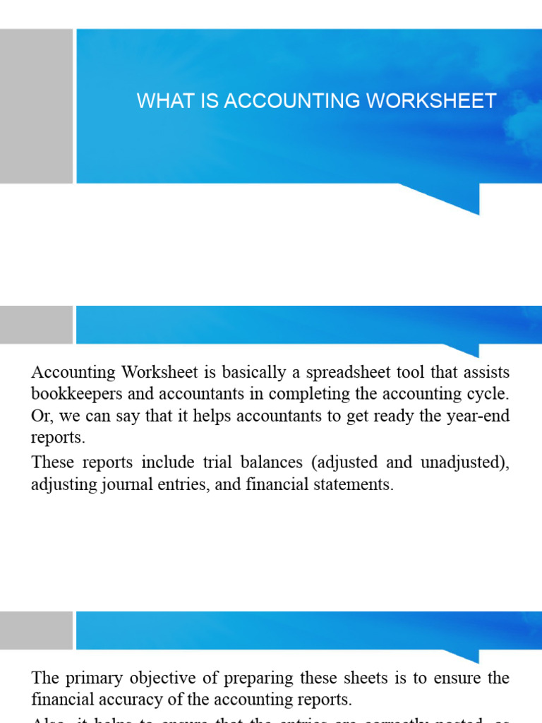 What Is Accounting Worksheets | PDF | Debits And Credits | Business