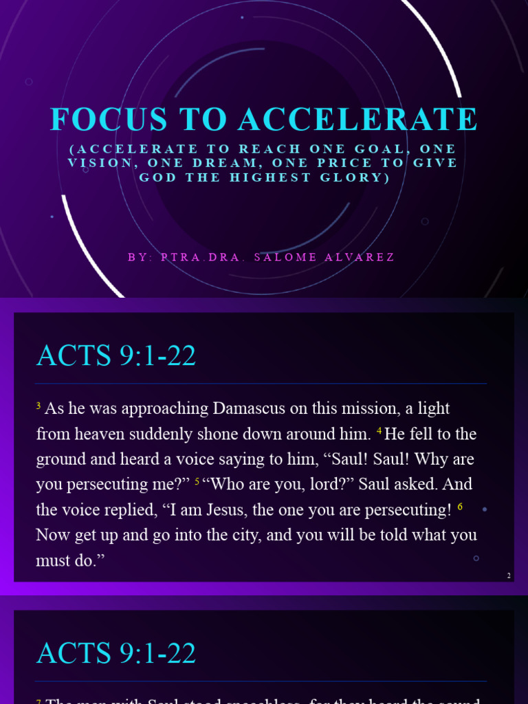 Focus To Accelerate | PDF | Paul The Apostle | Jesus