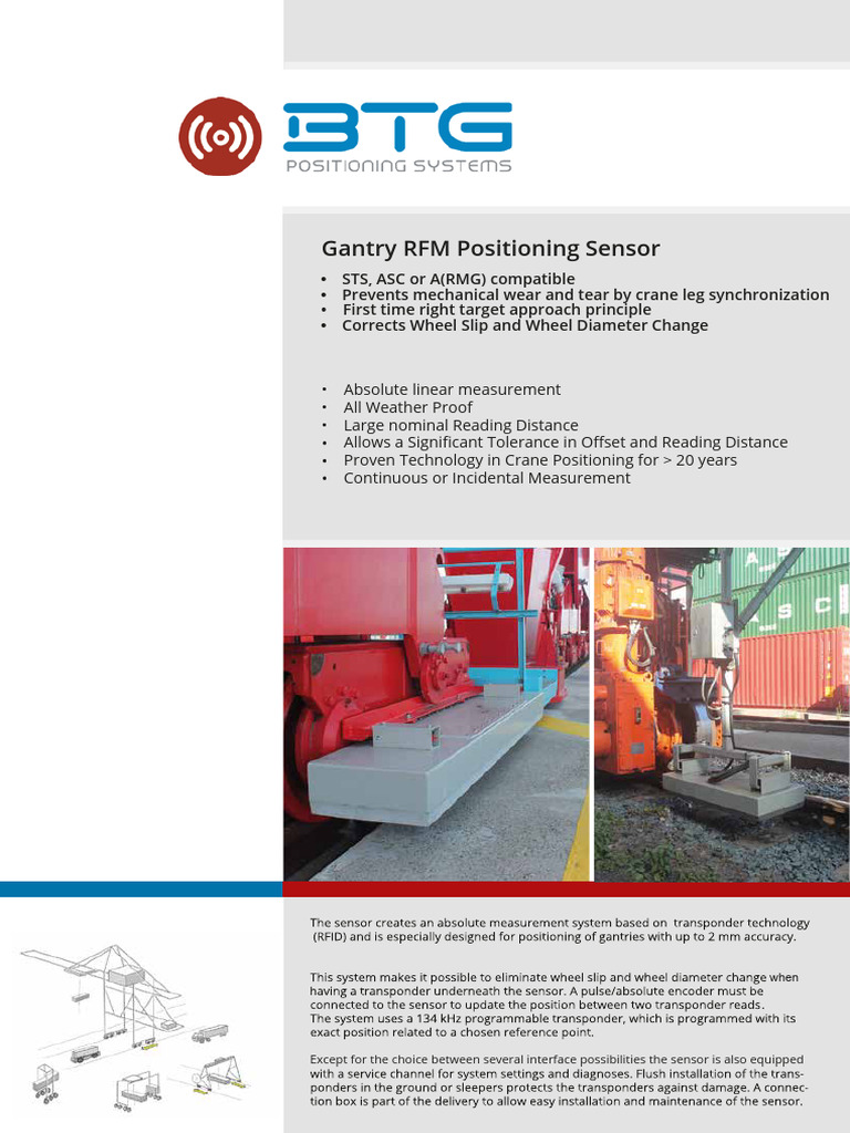 Gantry RFM Positioning Sensor Overview | PDF | Metrology | Manufactured ...