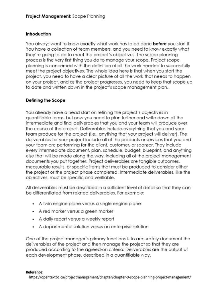 Topic 2 - Scope Planning | PDF | Project Management | Automated Teller ...