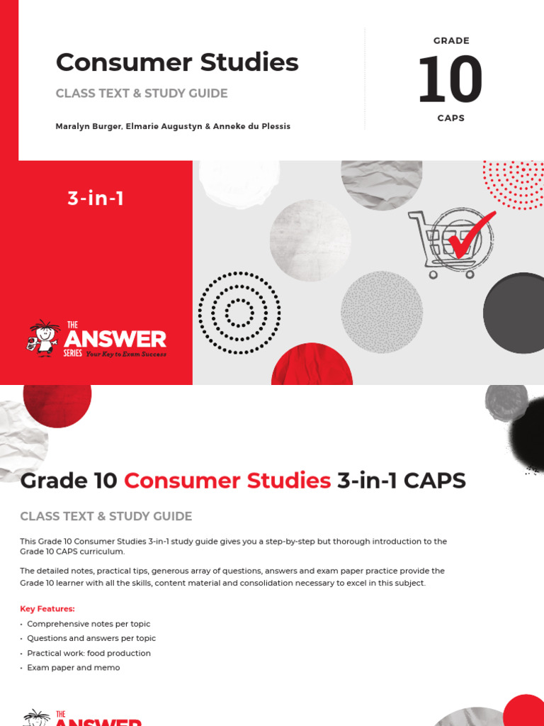 Grade 10 Consumer Studies Guide | PDF | Human Factors And Ergonomics | Room