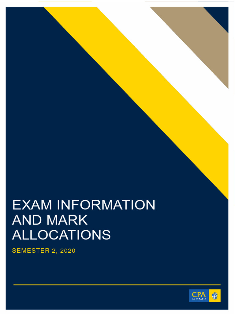 Exam Information and Mark Allocations S2 2020 | PDF | Multiple Choice | Argument