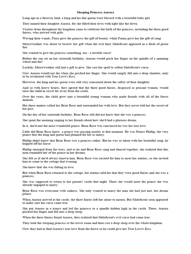 Cerita Putri Tidur Aurora | PDF | Sleeping Beauty | Fairy Tales