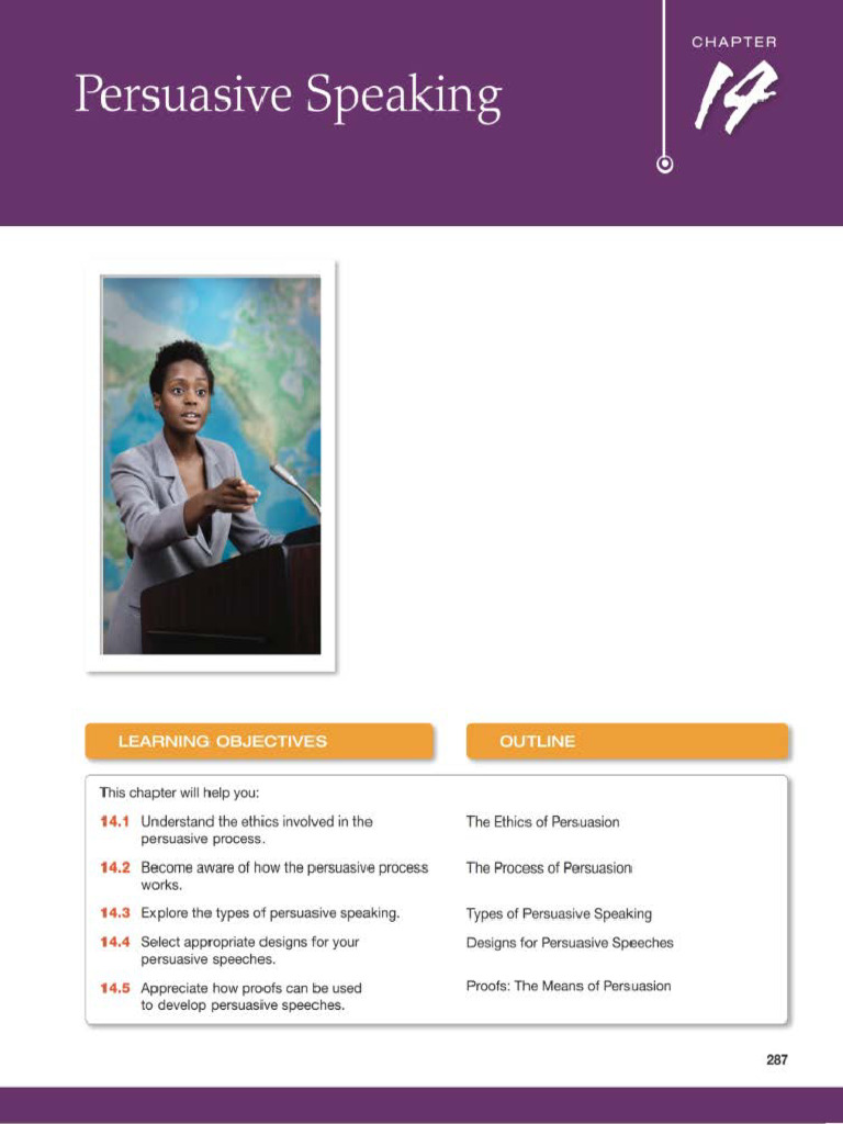 Chapter 14 - Persuasive Speaking - PDFMMM | PDF