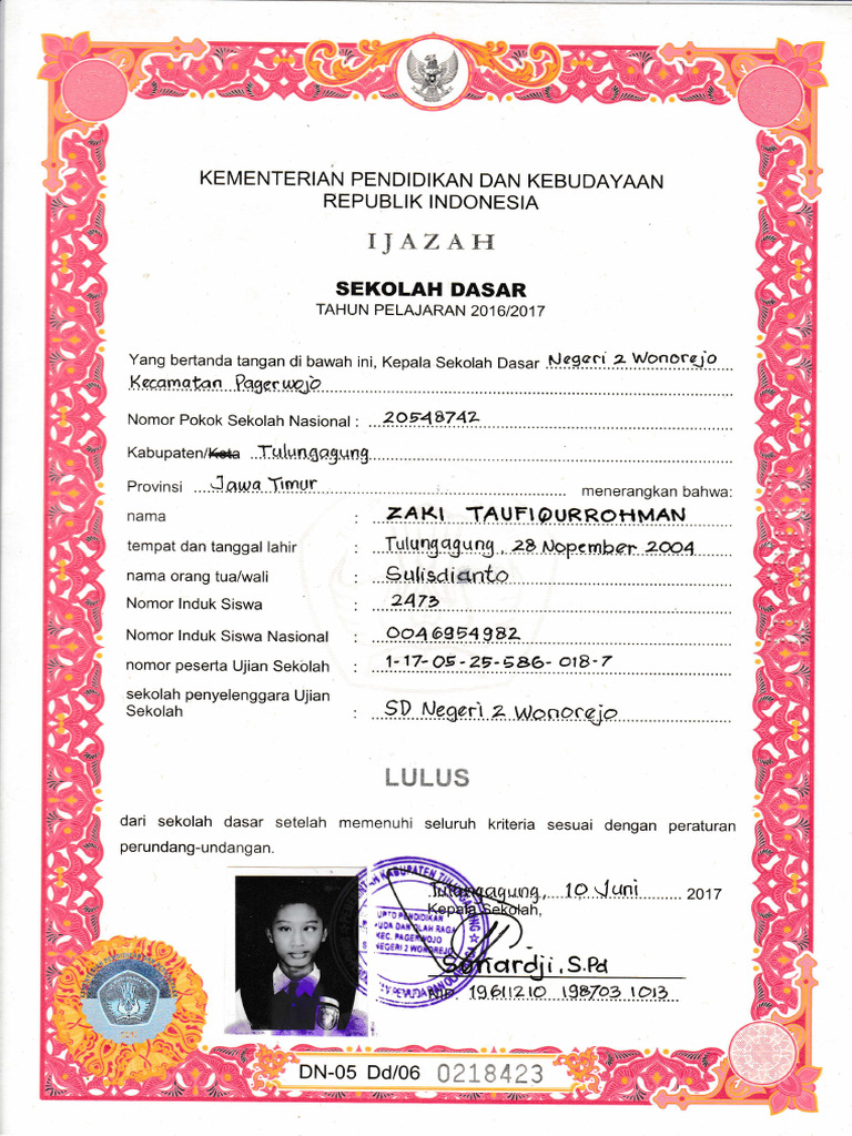 Zaki Ijazah 2017 | PDF