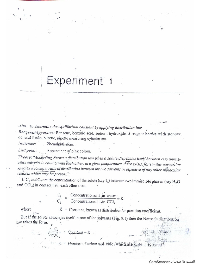 Lab Manual 2nd Year 1 Pdf Solubility Chemical Equilibrium