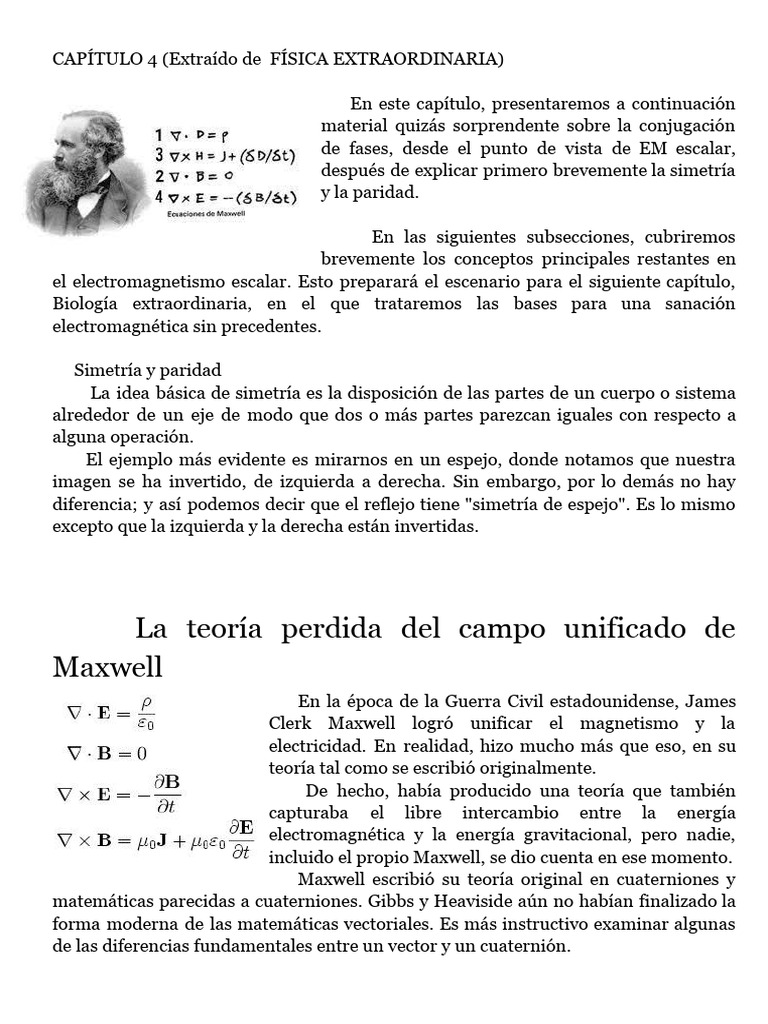 La Teoría Perdida Del Campo Unificado de Maxwell | PDF | Gravedad ...
