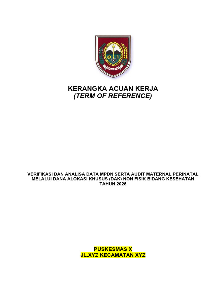 CONTOH TOR AMP 2025 | PDF