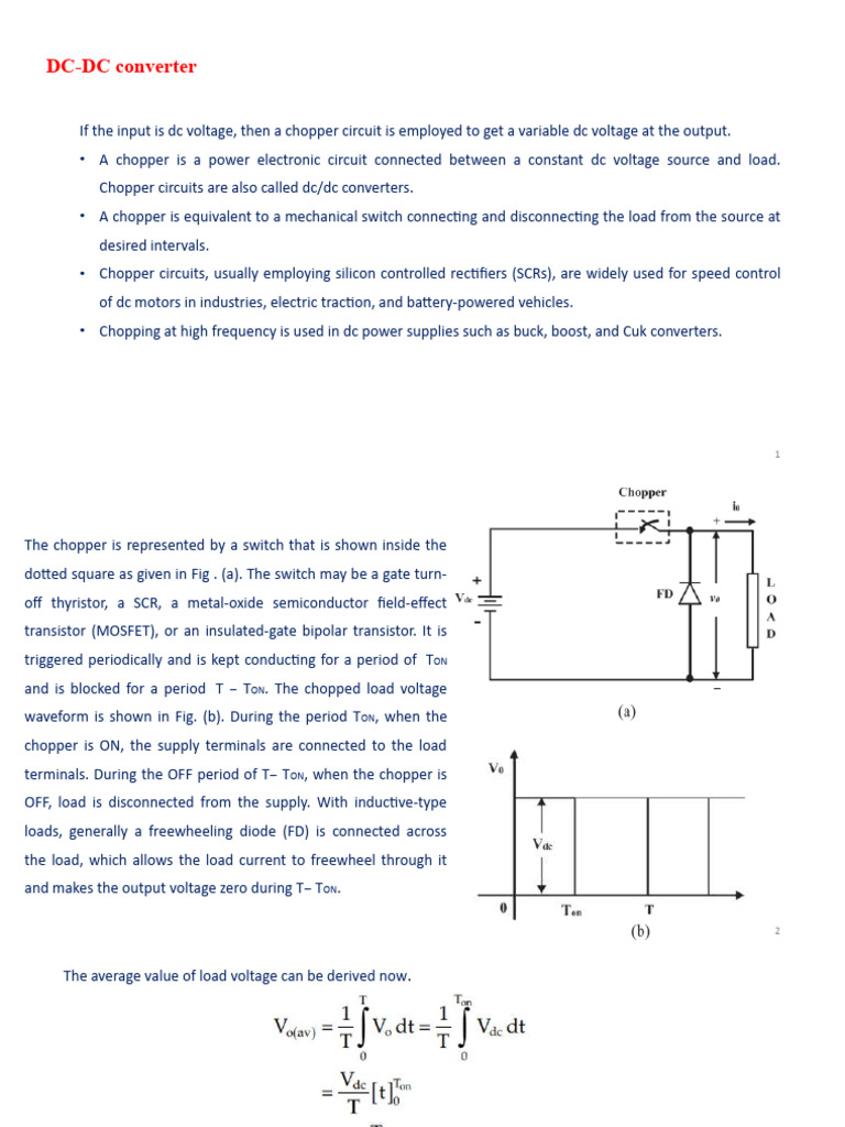 Unit 3 DC-DC Converters | PDF | Direct Current | Rectifier