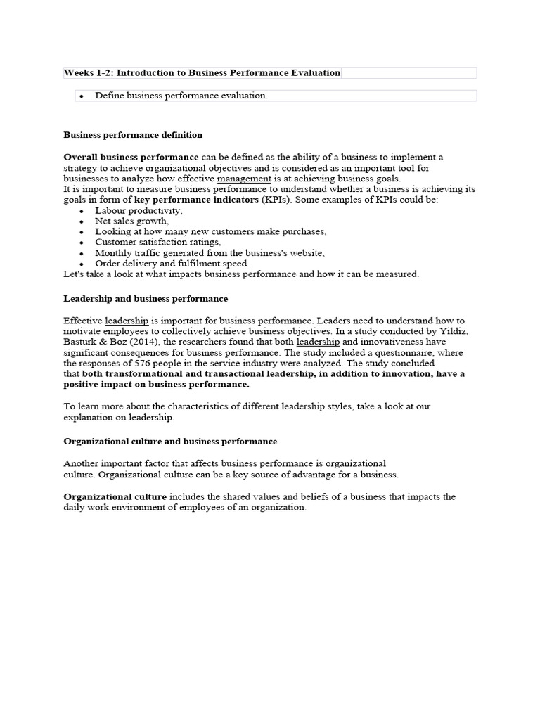 Lesson 1 | PDF | Strategic Management | Performance Indicator