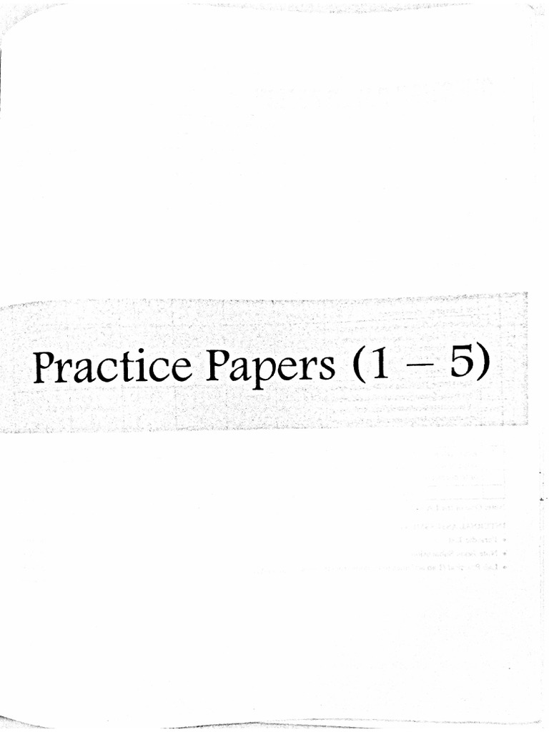 Practice Papers | PDF