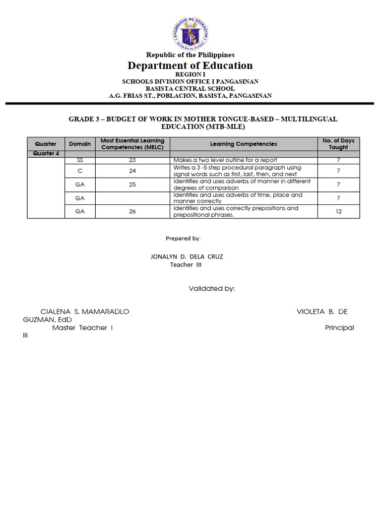 Bow in MTB 3 4TH | PDF | Linguistic Typology | Semantic Units