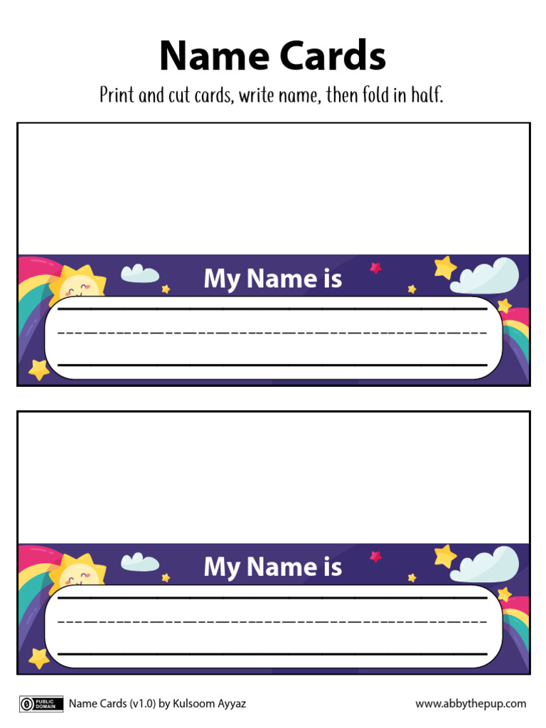 Name Cards | PDF | Home & Garden