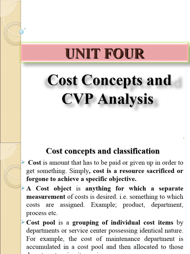 Chapter 4 Cost Concepts and CVP Analysis | PDF | Cost Of Goods Sold | Pricing