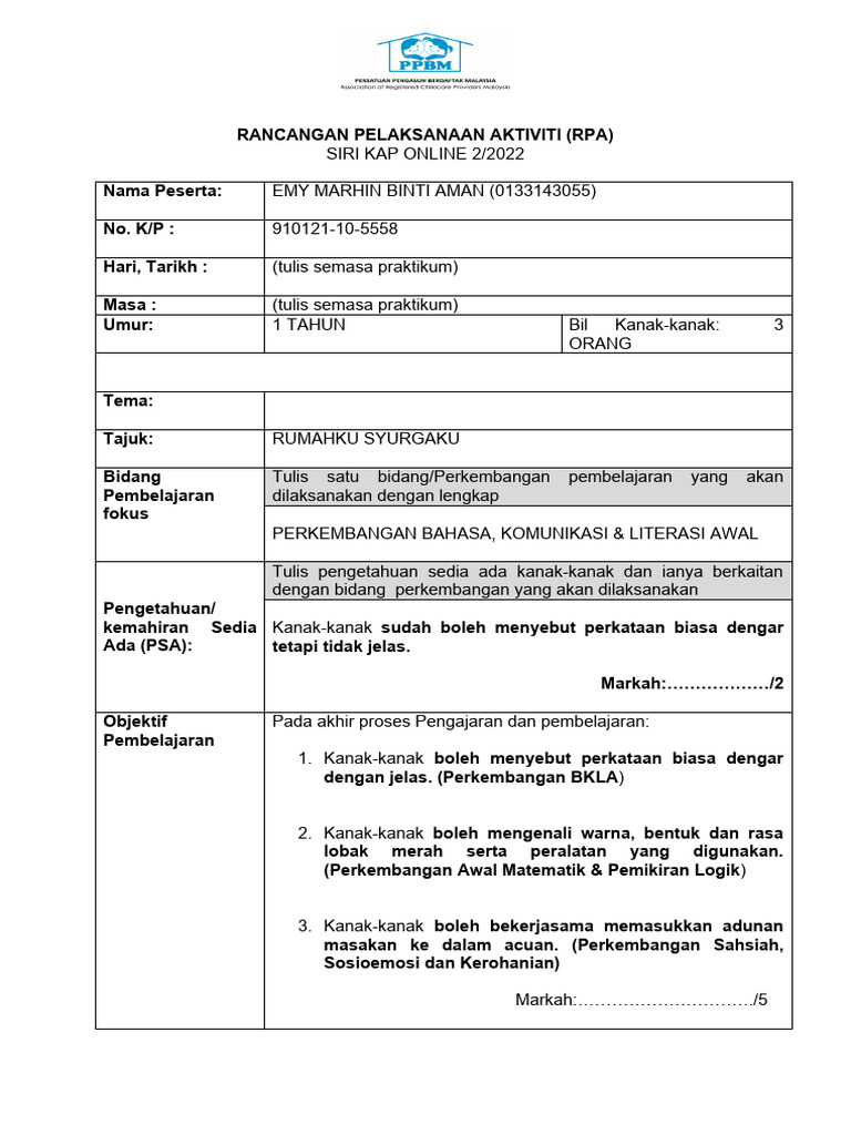 Emy Marhin - RPA BKLA | PDF