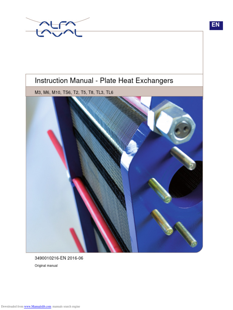 Manual PHE Alfa Laval | PDF | Heat Exchanger | Pipe (Fluid Conveyance)