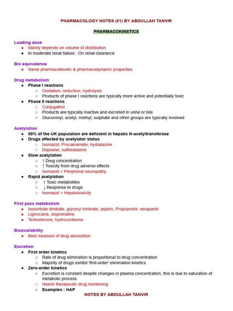 2 - Pharma 1 | PDF | Pharmacokinetics | Drug Metabolism