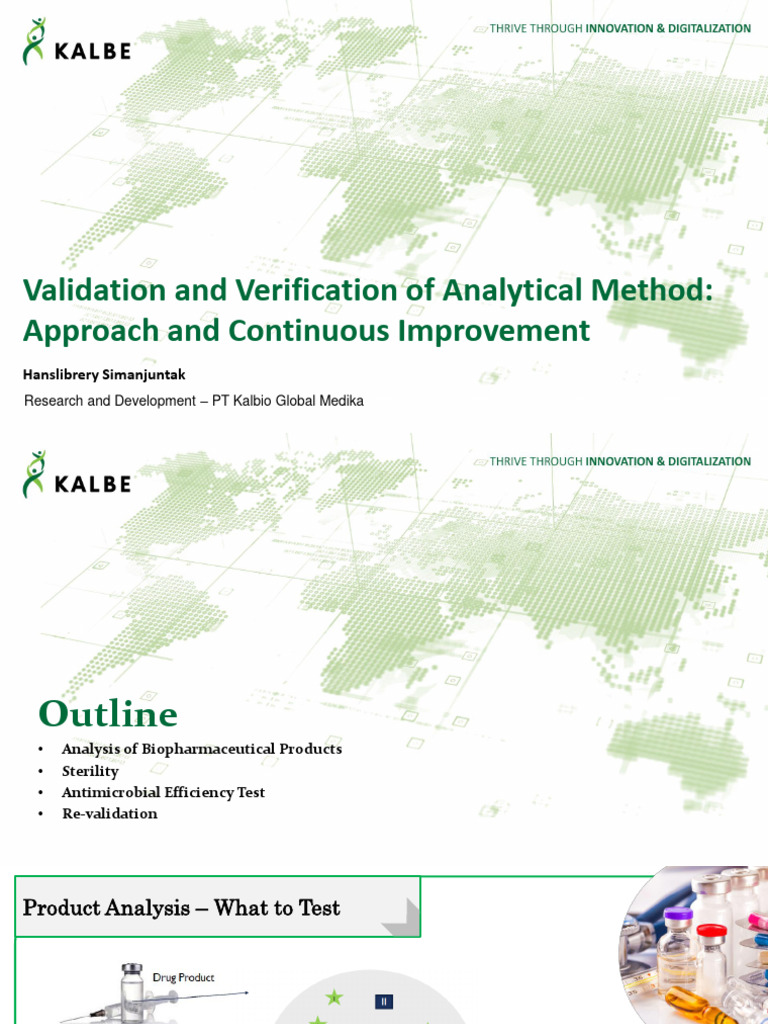 Validation and Verification of Analytical Method | PDF | Sterilization (Microbiology ...