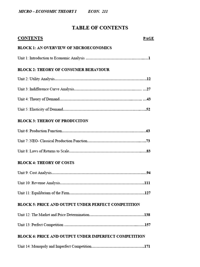 Micro-Economics Theory I | PDF | Utility | Economics